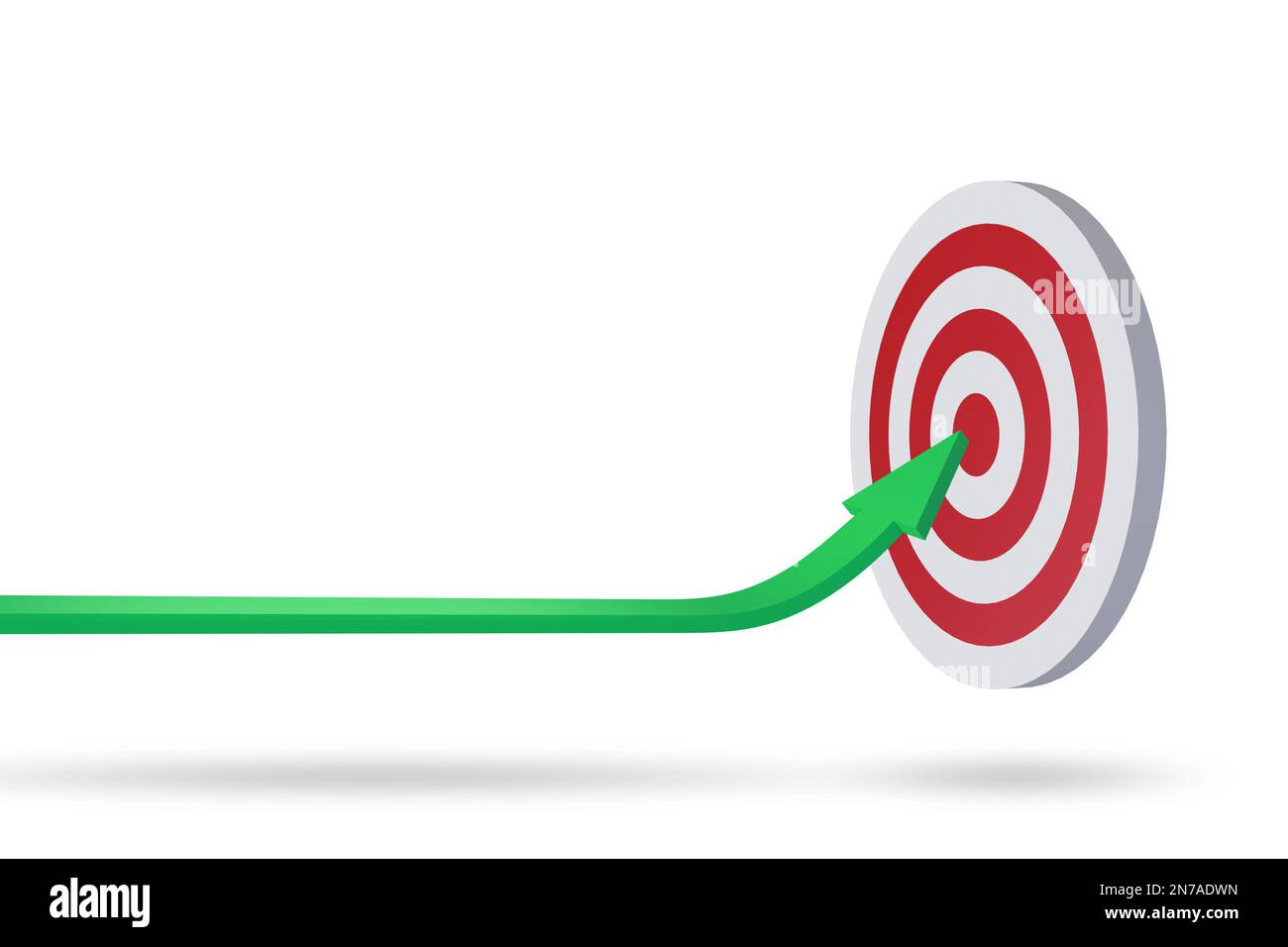 Aim and arrow - 3d rendering Stock Photo - Alamy