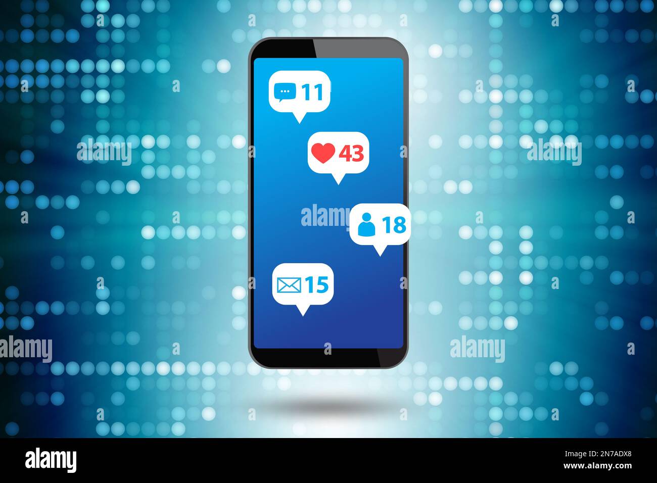 Mobile phone in mobile communication concept Stock Photo - Alamy