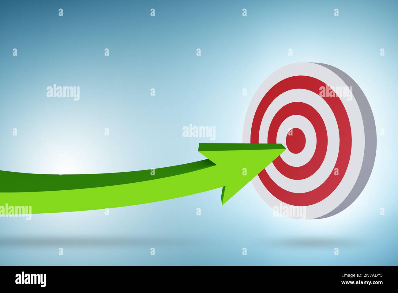 Aim and arrow - 3d rendering Stock Photo - Alamy