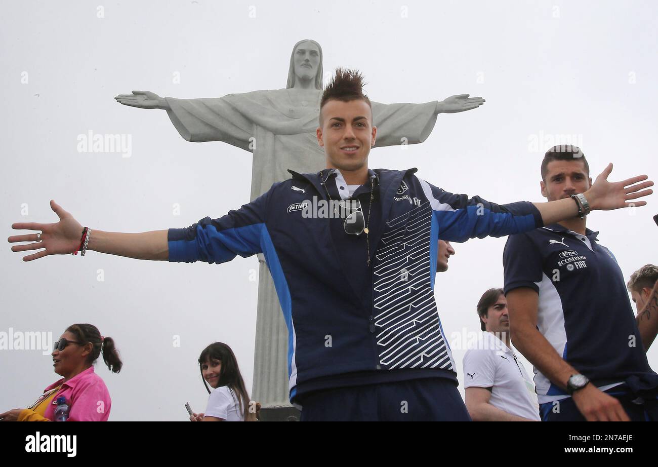Italy forward Stephan El Shaarawy poses as the Italian team visit the ...