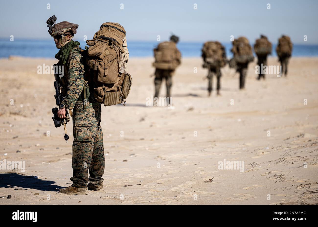 A U.S. Marine with 2d Battalion, 2d Marine Regiment, 2d Marine Division ...