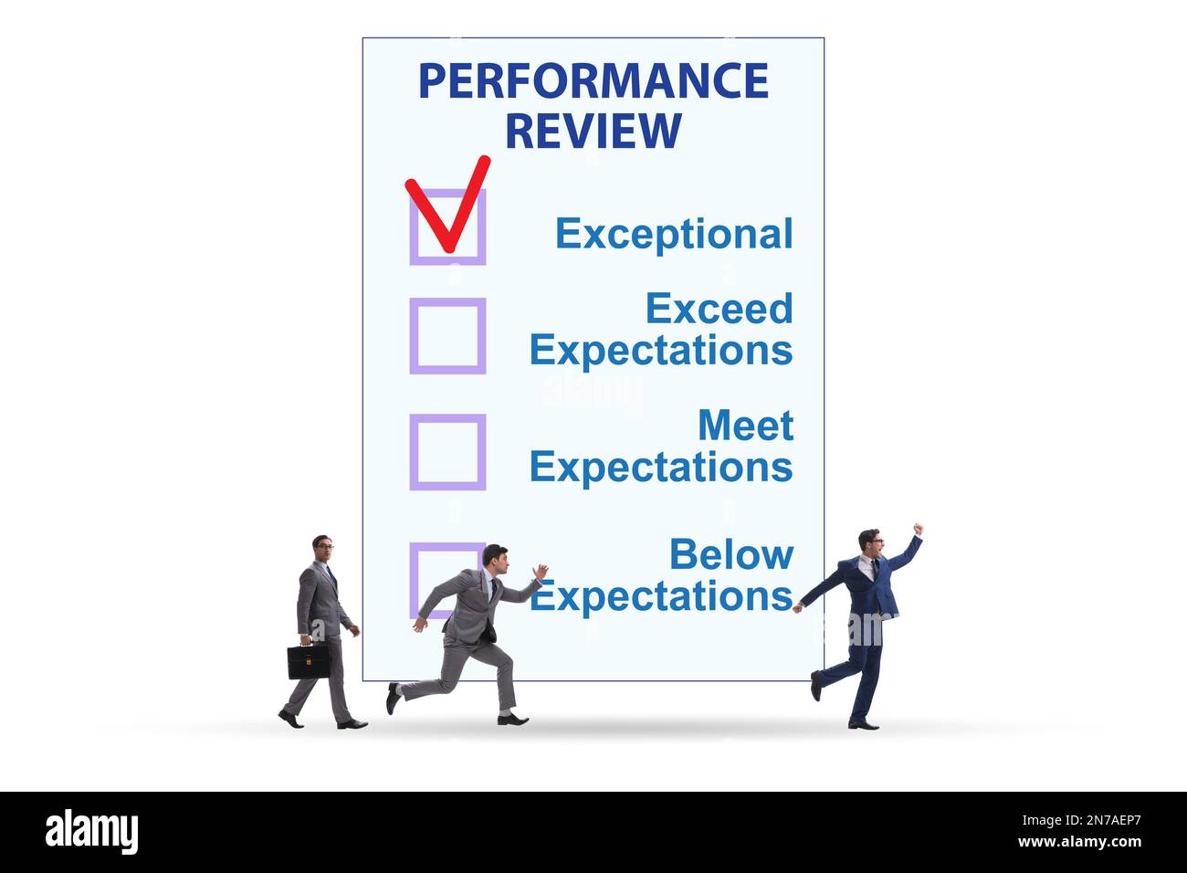 Employee annual performance review business concept Stock Photo - Alamy