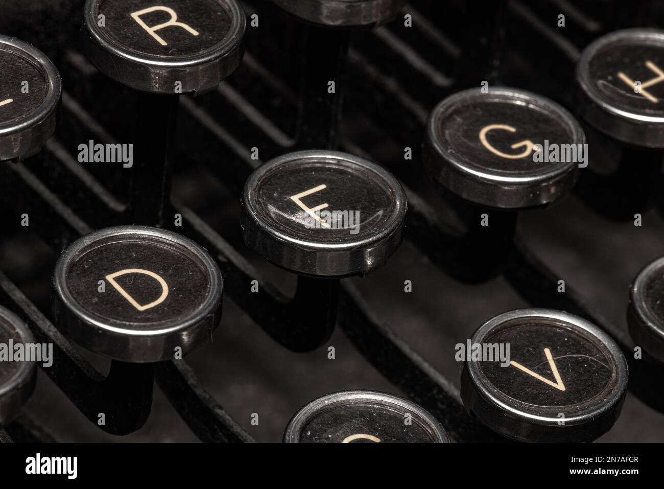 A closeup of Old Typewriter vintage keys letters Stock Photo - Alamy