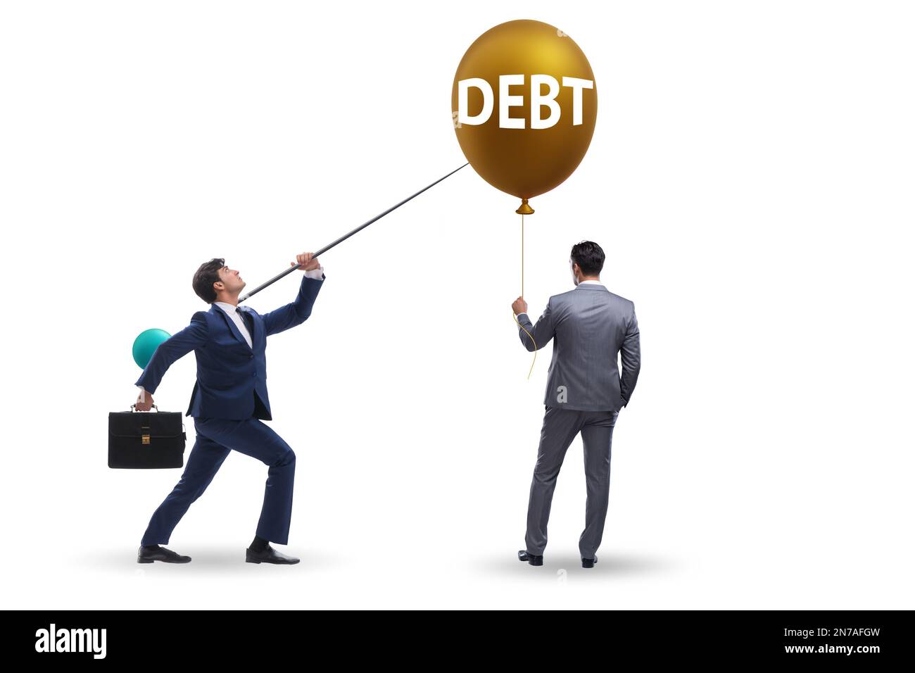 Debt and loan concept with the balloon Stock Photo - Alamy