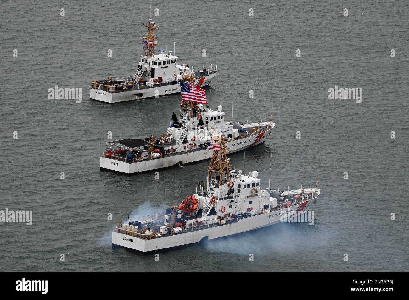 The Coast Guard Cutters Tybee (WPB-1330), Sanibel (WPB-1312), and ...