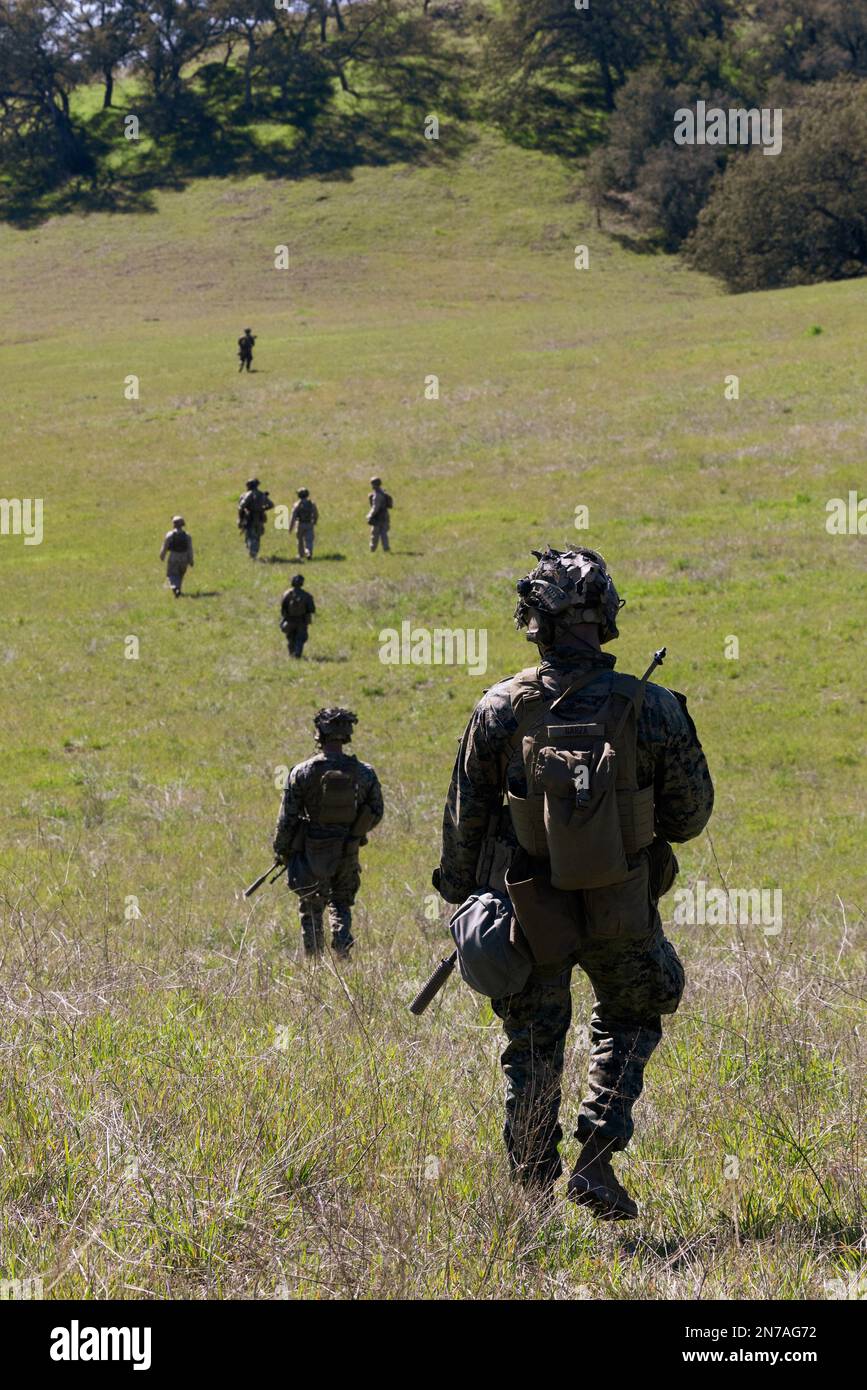 U.S. Marines with Alpha Company, 1st Battalion, 5th Marine Regiment ...