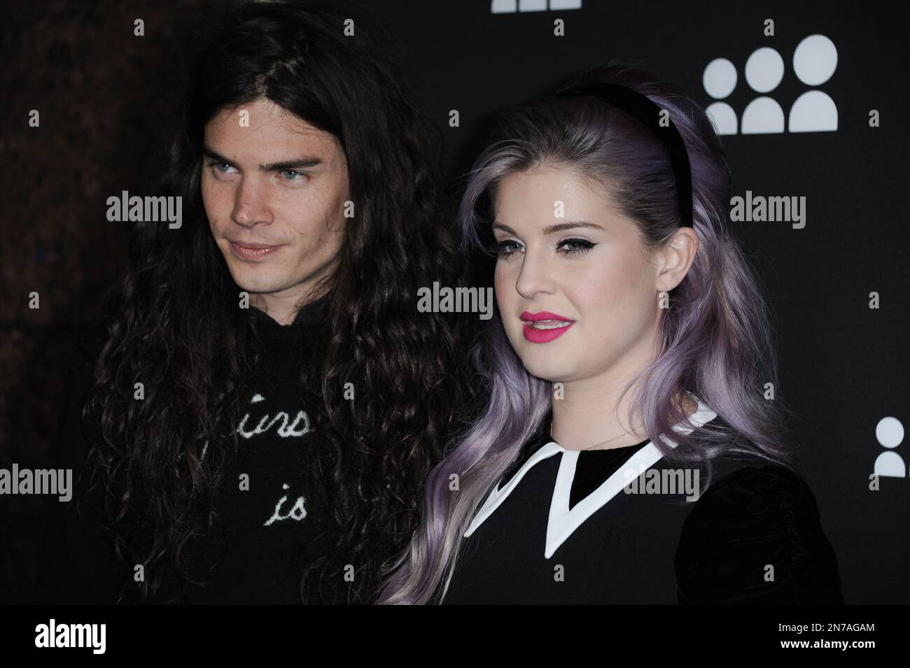 Matthew Mosshart, left, and Kelly Osbourne arrive at the Myspace event ...
