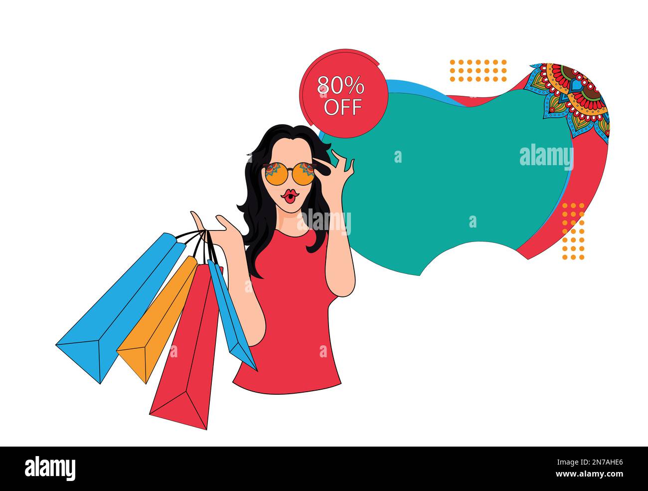 Shopping poster vector illustration Stock Vector Image & Art - Alamy
