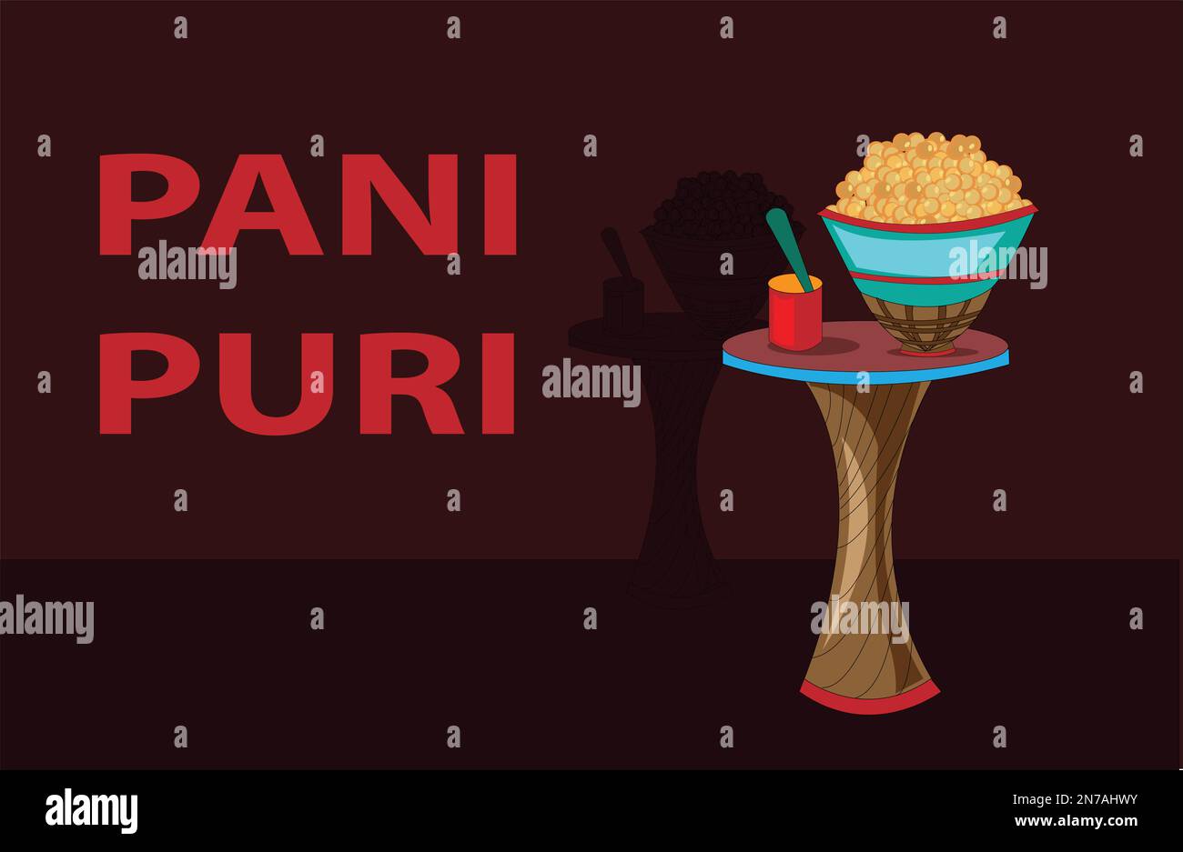 Pani Puri poster Stock Vector Image & Art - Alamy