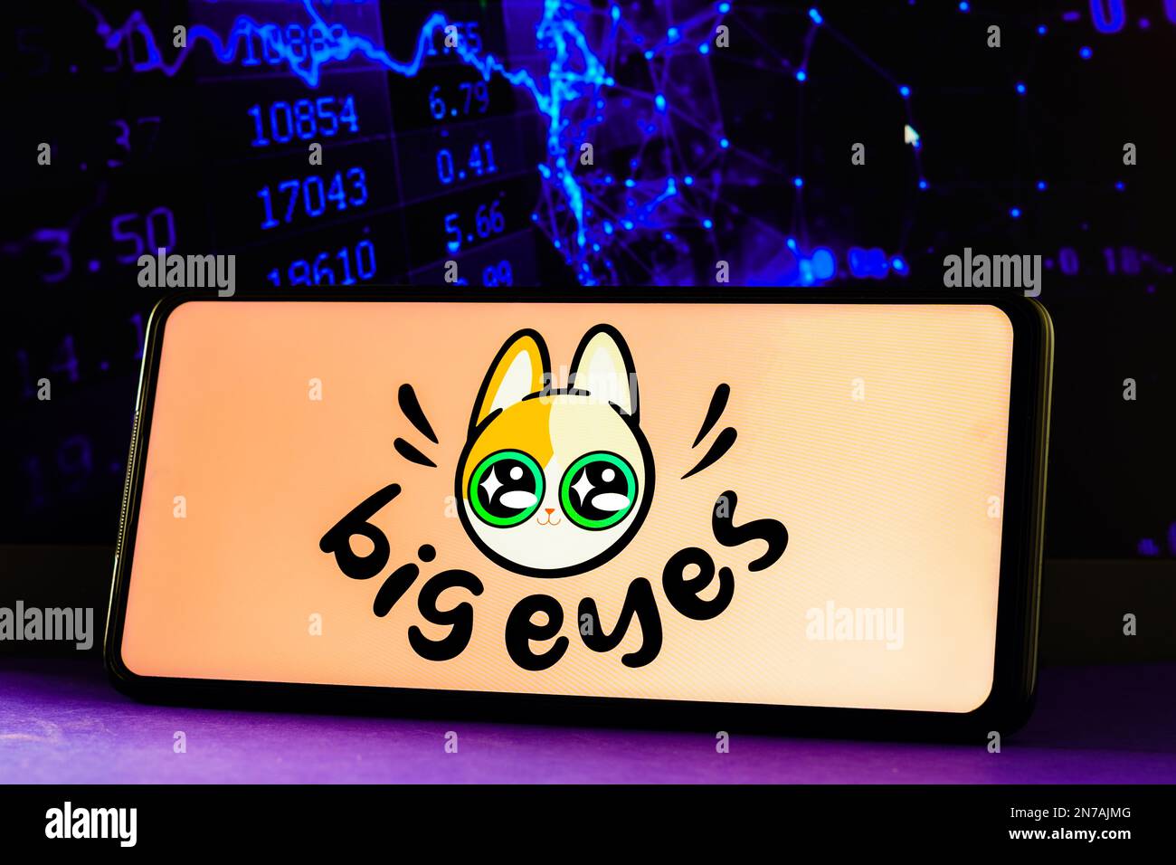 In this photo illustration the Big Eyes logo seen displayed on a ...