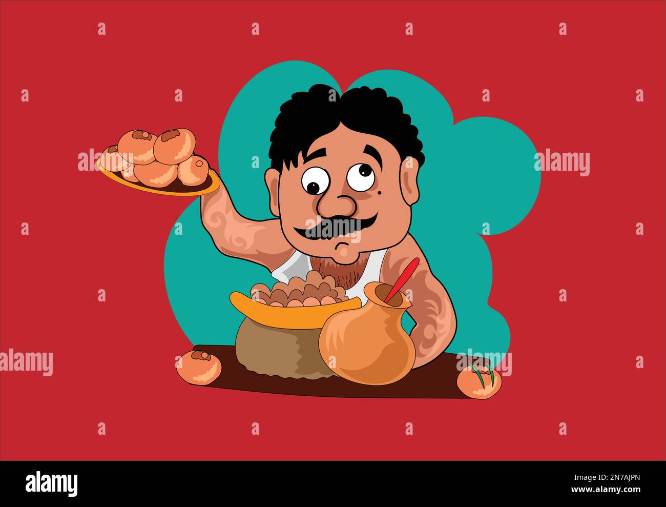 Golgappa Stock Vector Images - Alamy