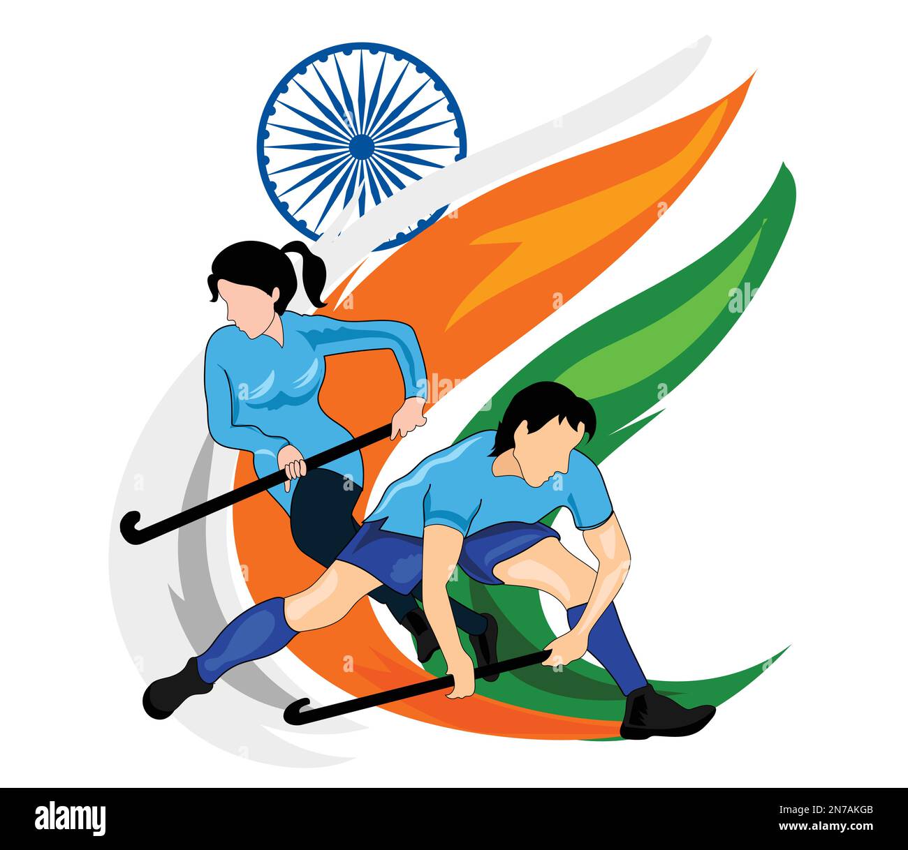 Indian game hockey vector illustration Stock Vector Image & Art - Alamy