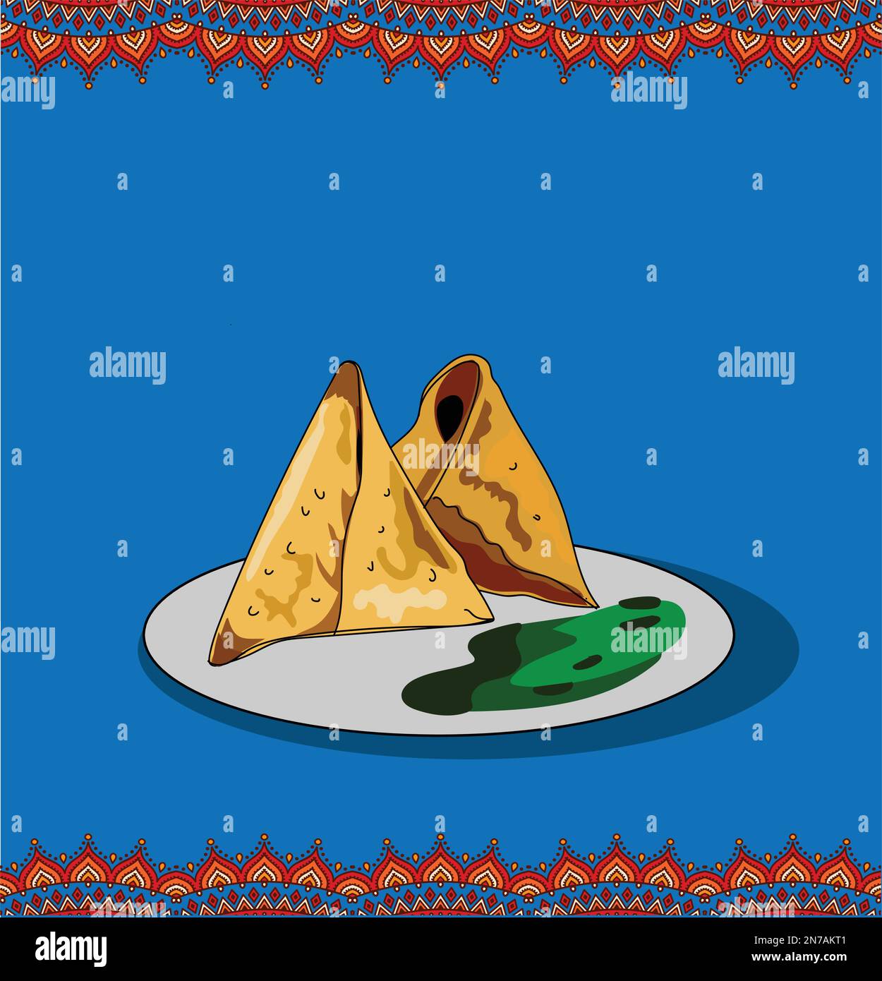 Samosa poster vector illustration Stock Vector Image & Art - Alamy