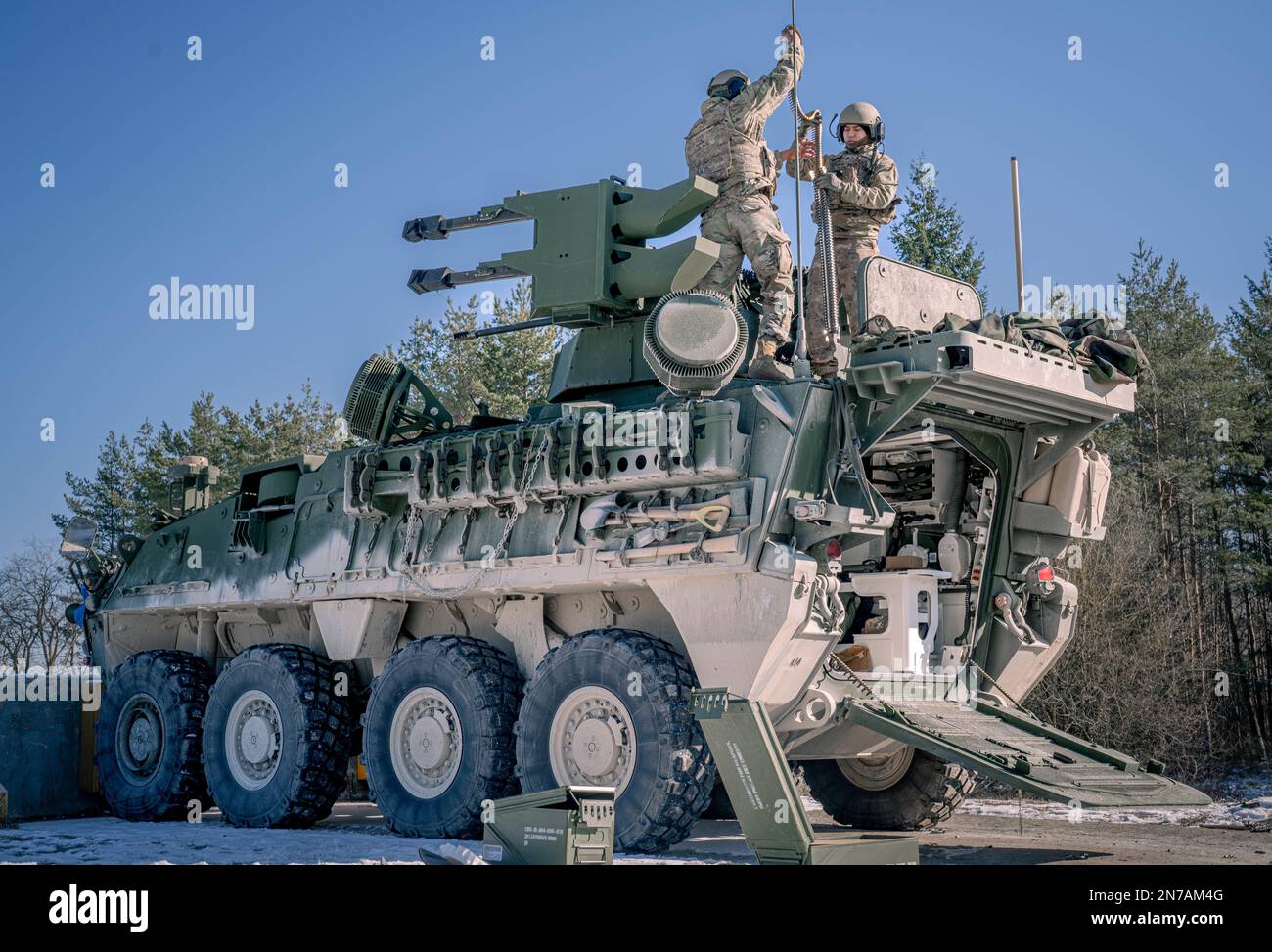 U.S. Army air defenders with Alpha Battery, 5th Battalion, 4th Air ...