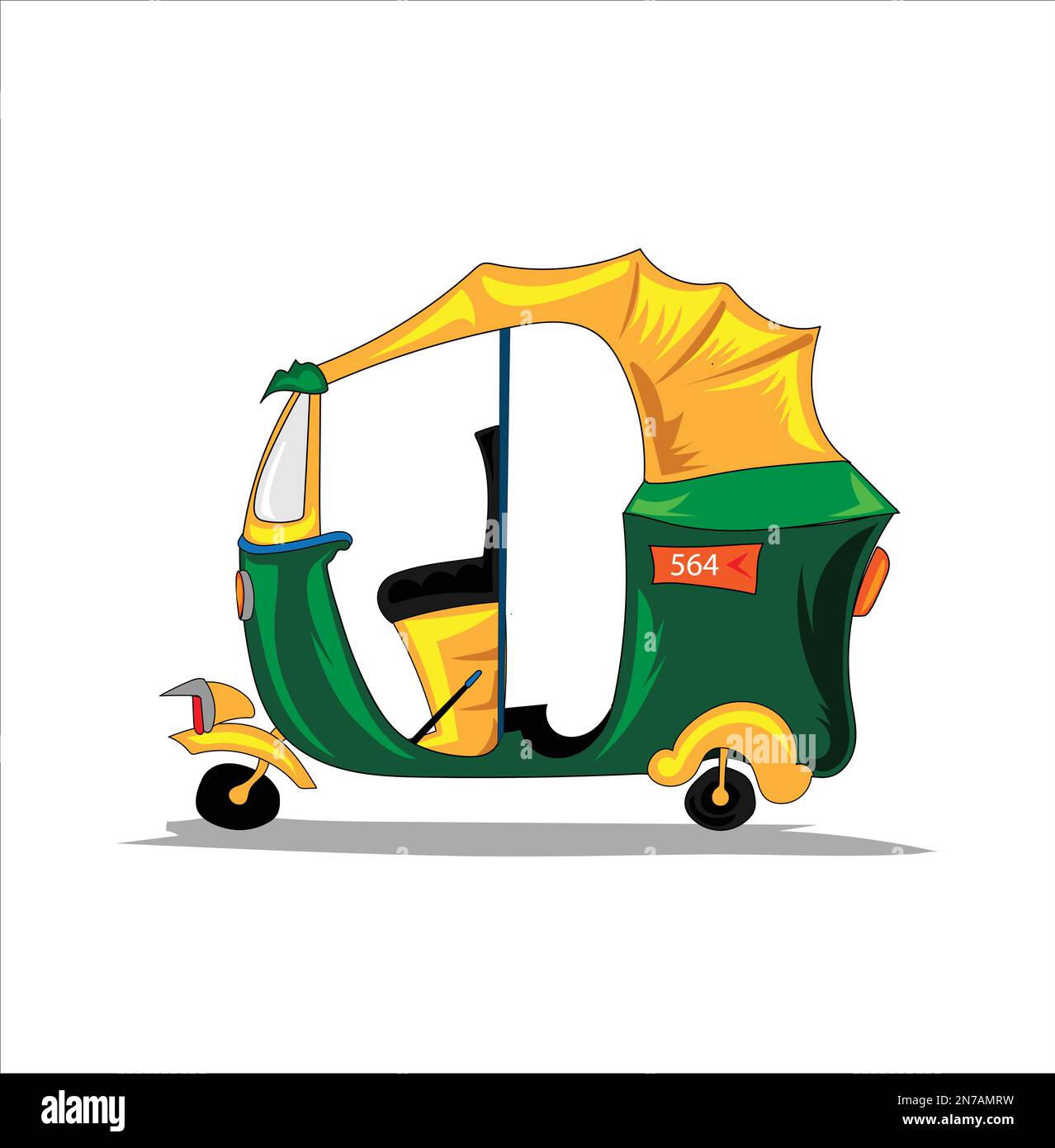 Auto rickshaw Funny cartoon vector Stock Vector Image & Art - Alamy
