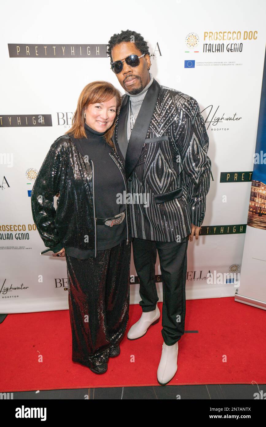 Ivonne Comacho and Eric "mr major" Shervington attends Bella Magazine ...