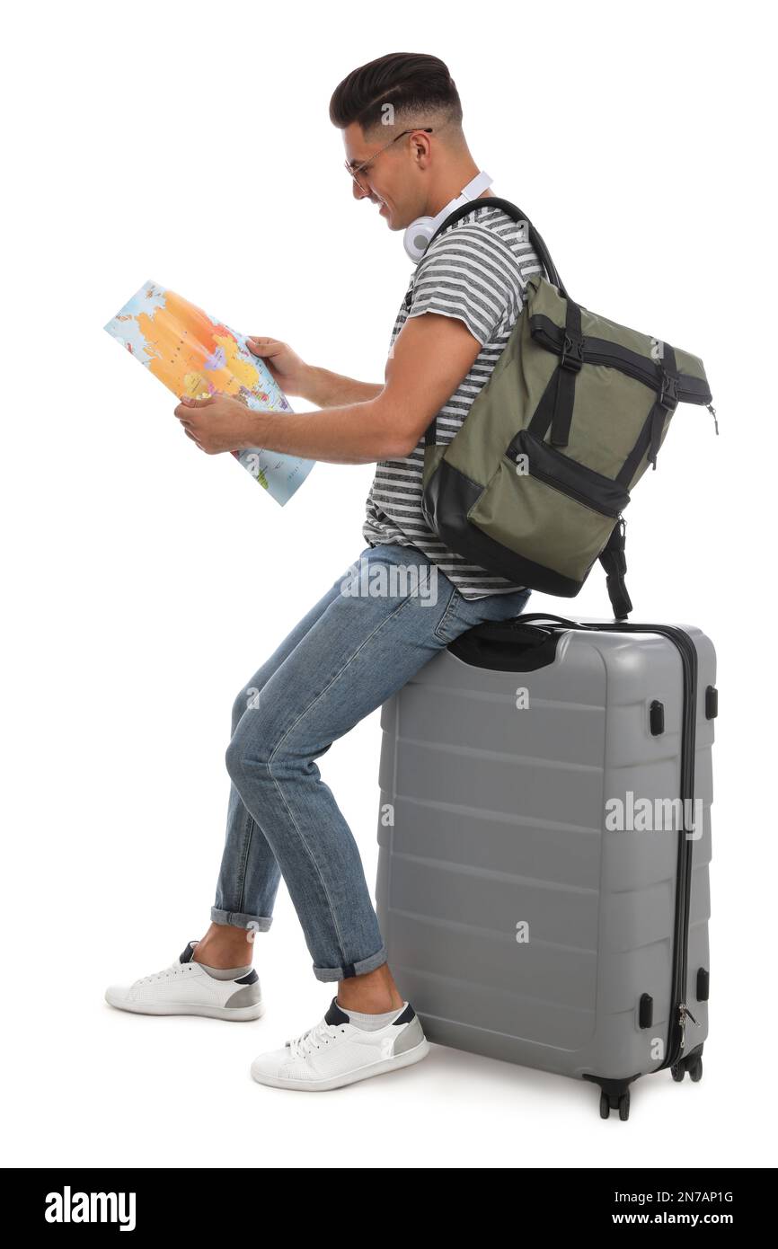 Person reading map Cut Out Stock Images & Pictures - Alamy