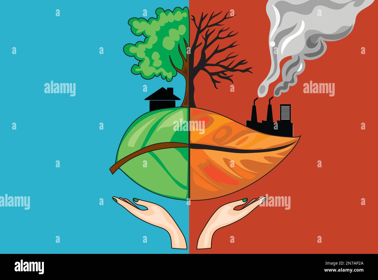 world pollution poster vector illustration Stock Vector Image & Art - Alamy