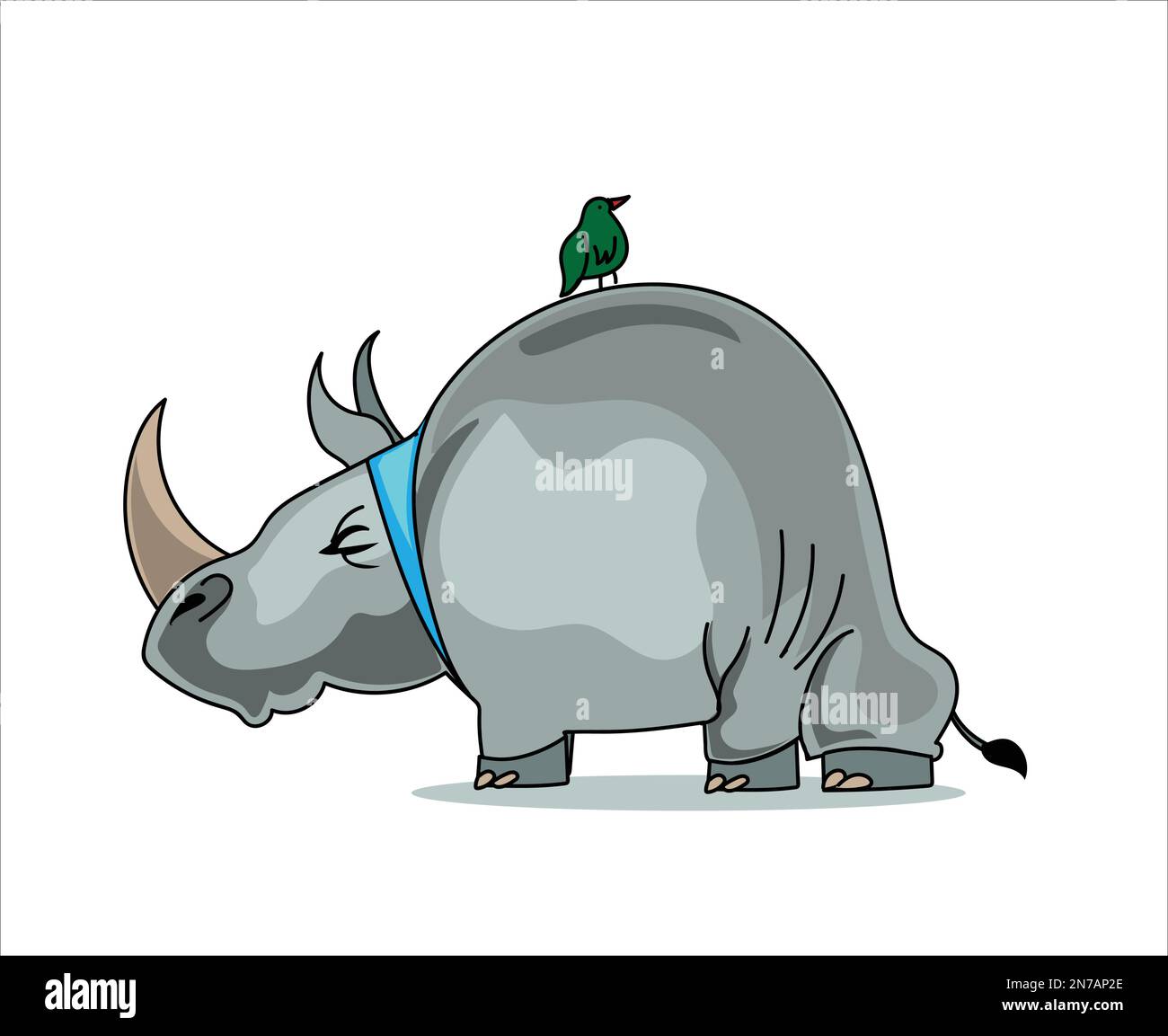 Rhino vector illustration on white background Stock Vector Image & Art ...