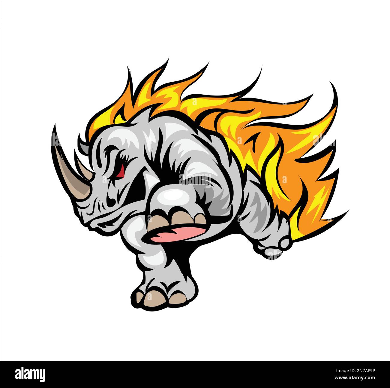 Rhino mascot logo vector illustration Stock Vector Image & Art - Alamy