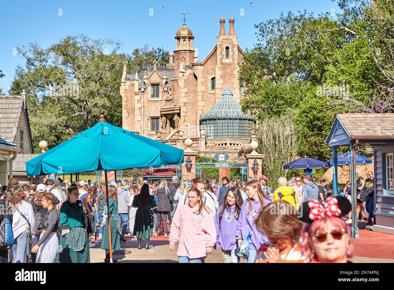 Bay Lake, FL, USA. February 03, 2023: Magic Kingdom weekends walk in ...