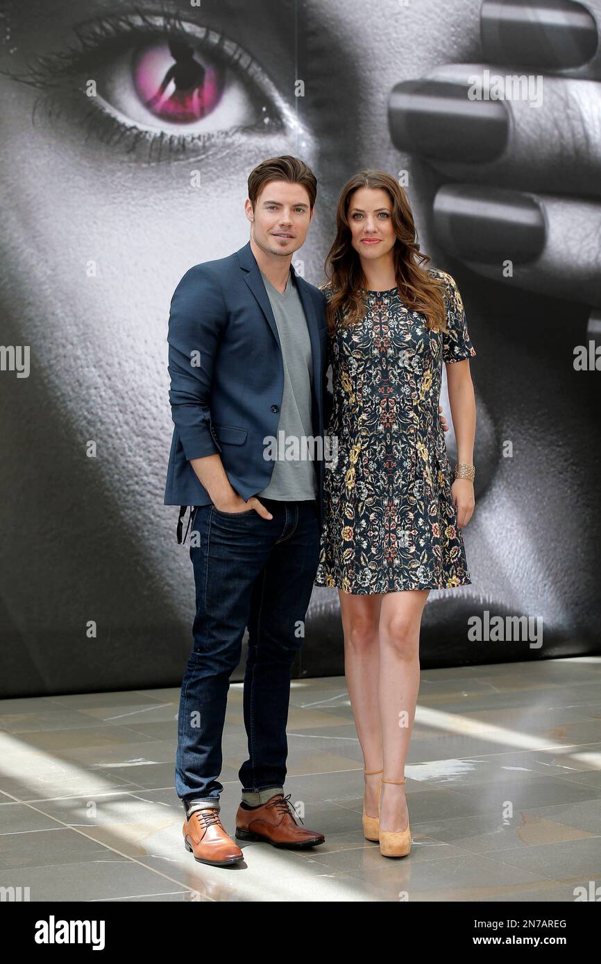 Actors Josh Henderson and Julie Gonzalo of TV series "Dallas" pose for ...