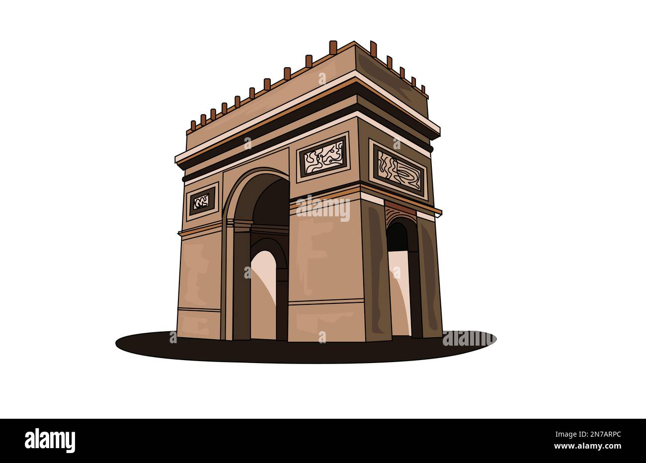 triumphal arch champs vector illustration Stock Vector Image & Art - Alamy