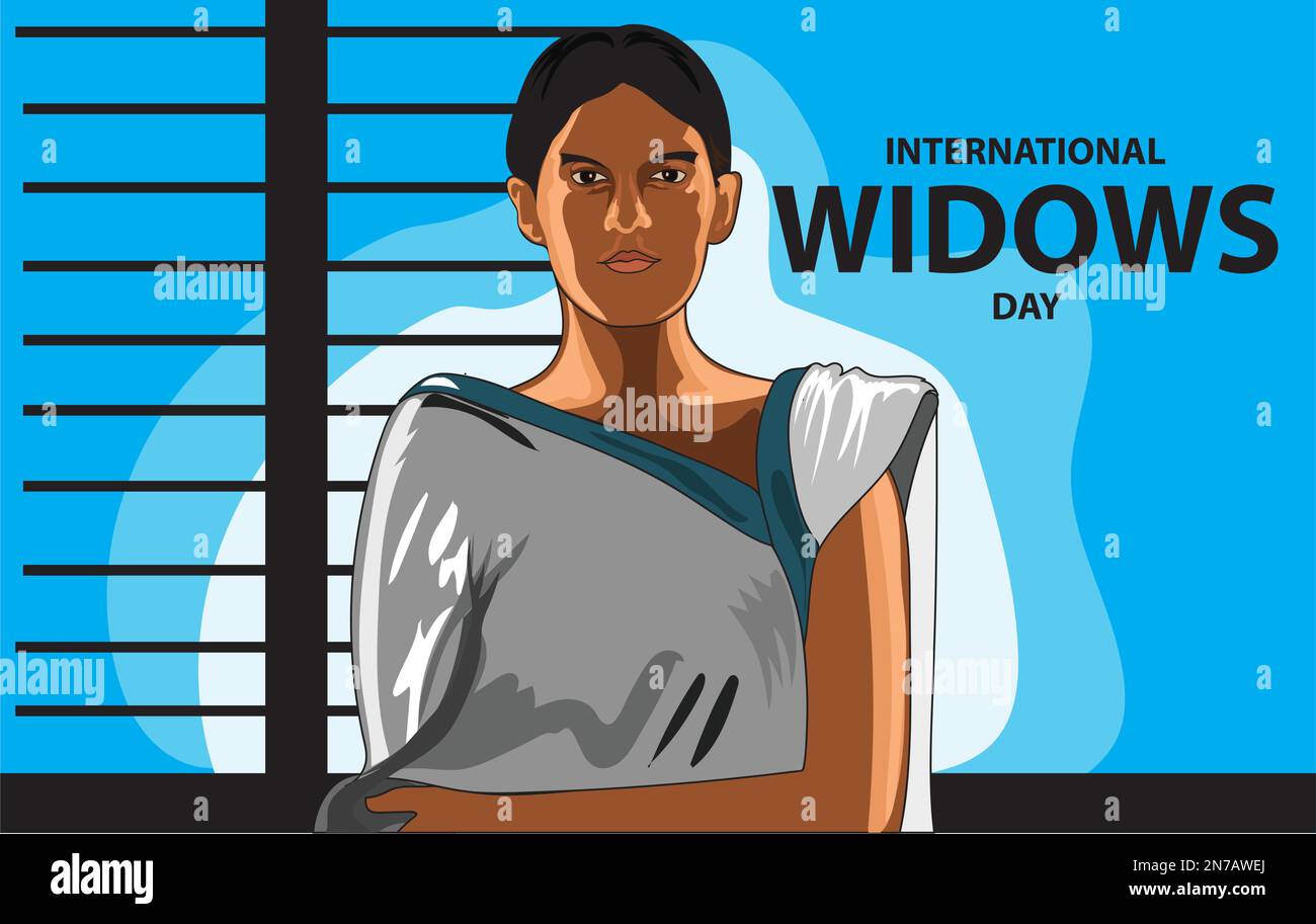 International Widows day poster illustration Stock Vector Image & Art ...
