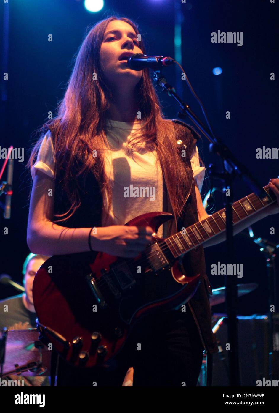 Danielle Haim of the rock band Haim performs at Merriweather Post ...