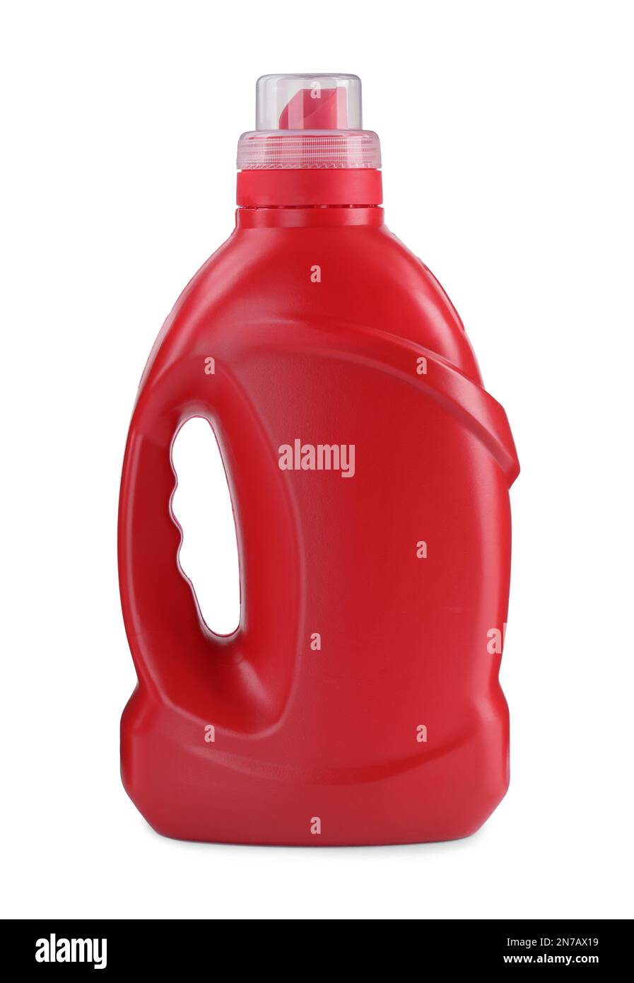 Red bottle of detergent isolated on white Stock Photo - Alamy