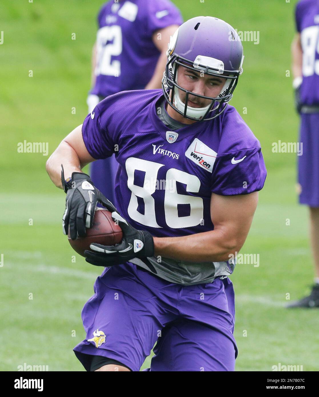 Minnesota Vikings tight end Chase Ford is shown during Organized Team ...