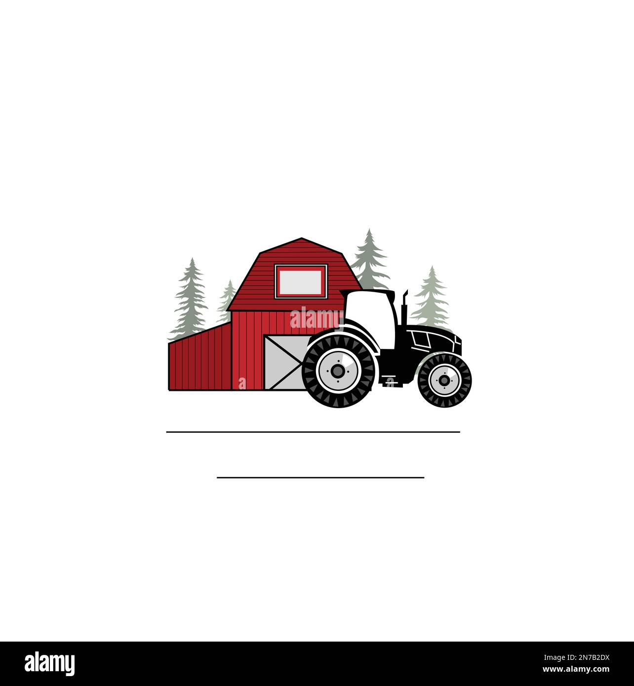 Agriculture with tractor vector illustration Stock Vector Image & Art ...