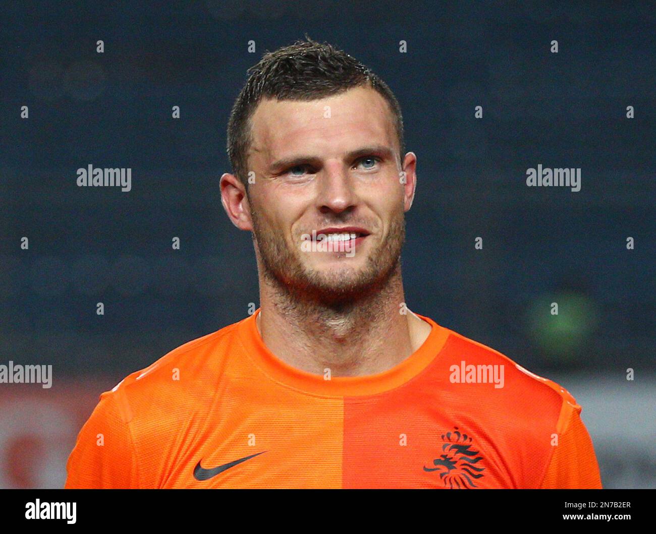 Erik Pieters of the Netherlands lines up before his friendly soccer ...