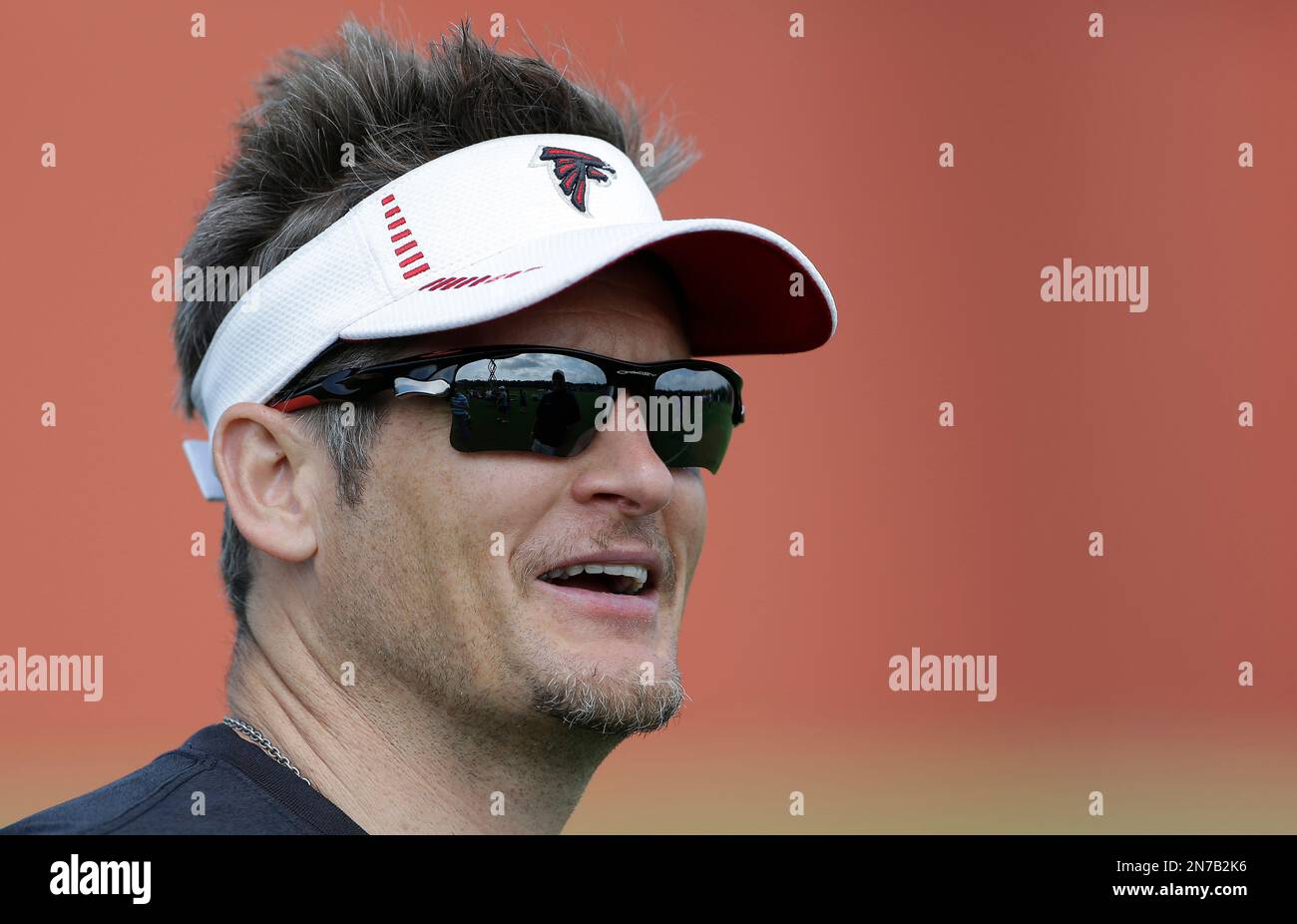 Atlanta Falcons general manager Thomas Dimitroff is shown during an NFL ...