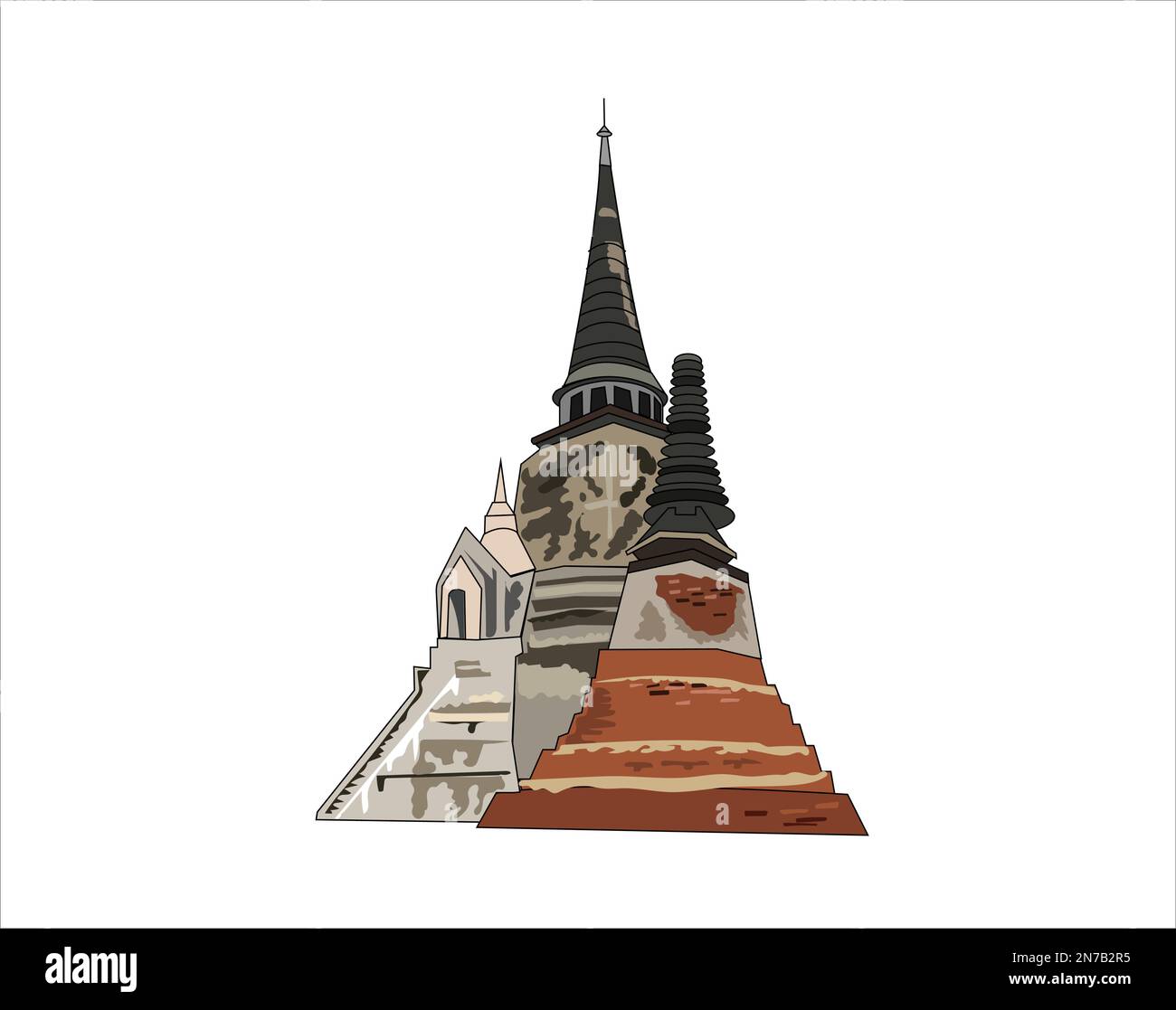 Ayutthaya The world's largest city in 1700 AD Stock Vector Image & Art ...