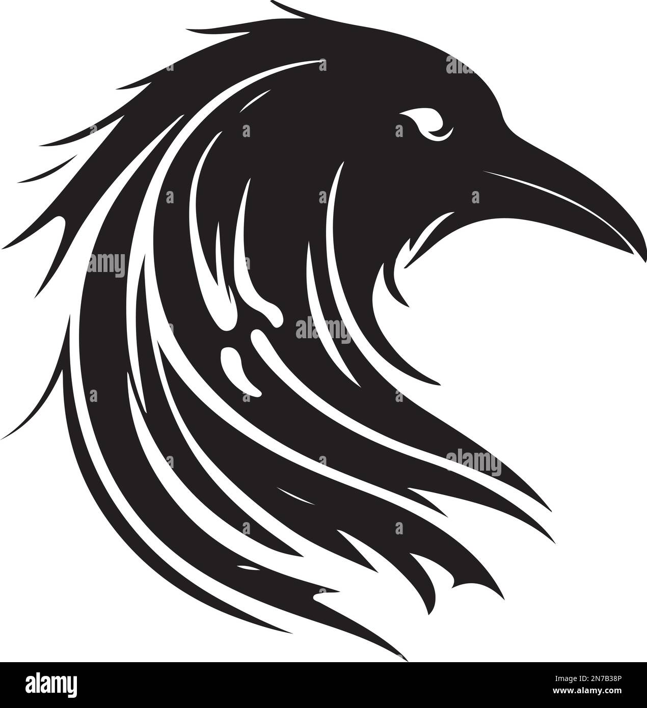 Raven head Black and White Stock Photos & Images - Alamy