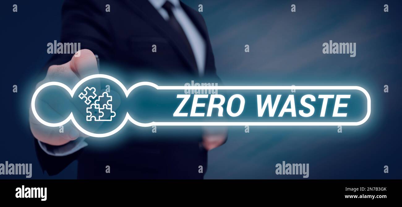 Inspiration showing sign Zero Waste. Business idea industrial ...