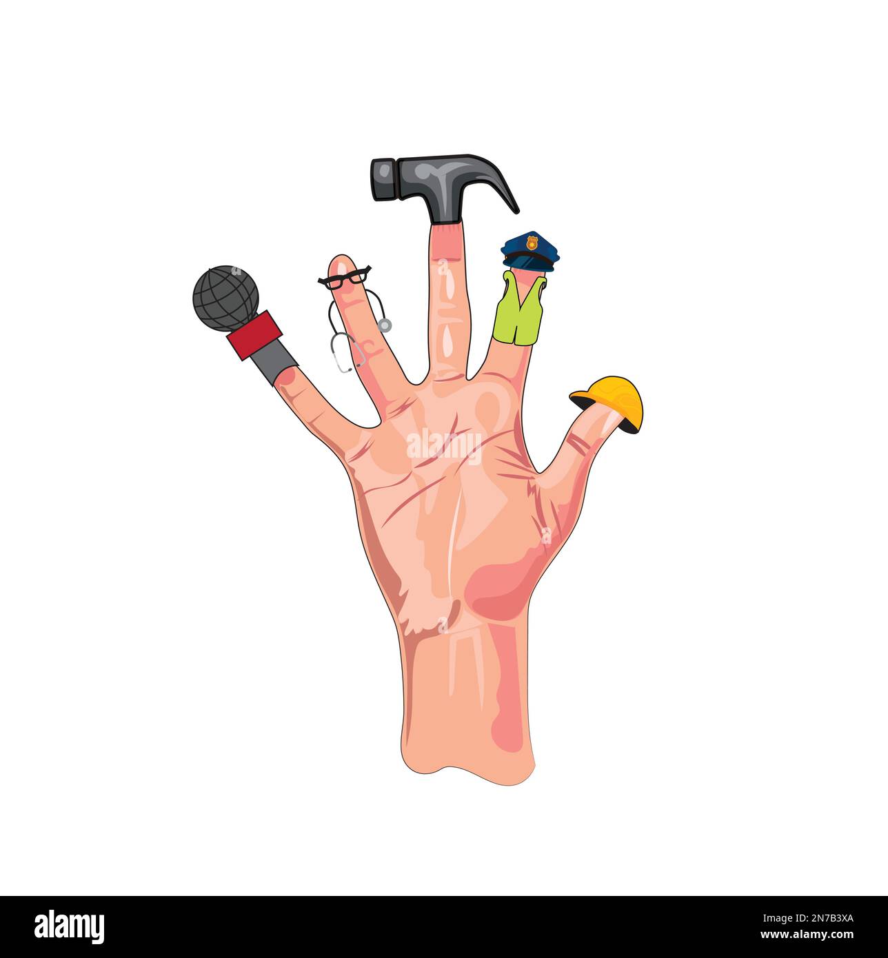 labor day hand concept vector Stock Vector Image & Art - Alamy