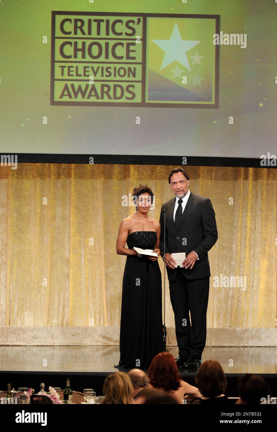 Angela Bassett and Jimmy Smits are seen onstage at the Critics' Choice ...