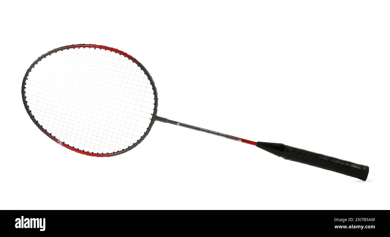 Badminton racket isolated on white. Sport equipment Stock Photo - Alamy