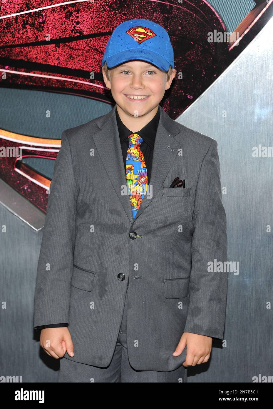 Actor Cooper Timberline attends the "Man Of Steel" world premiere at ...