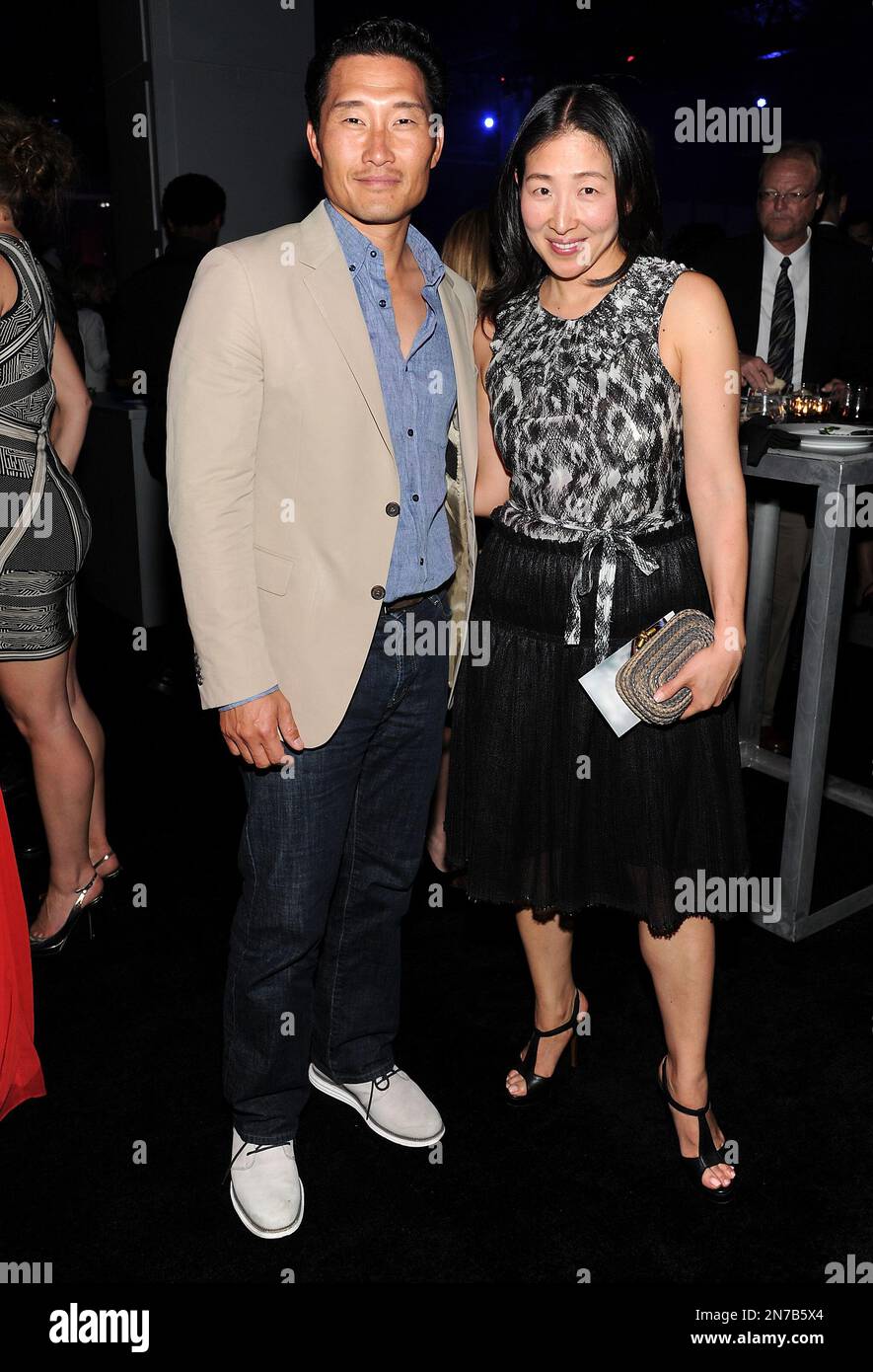 Actor Daniel Dae Kim and wife Mia attend the "Man Of Steel" world ...