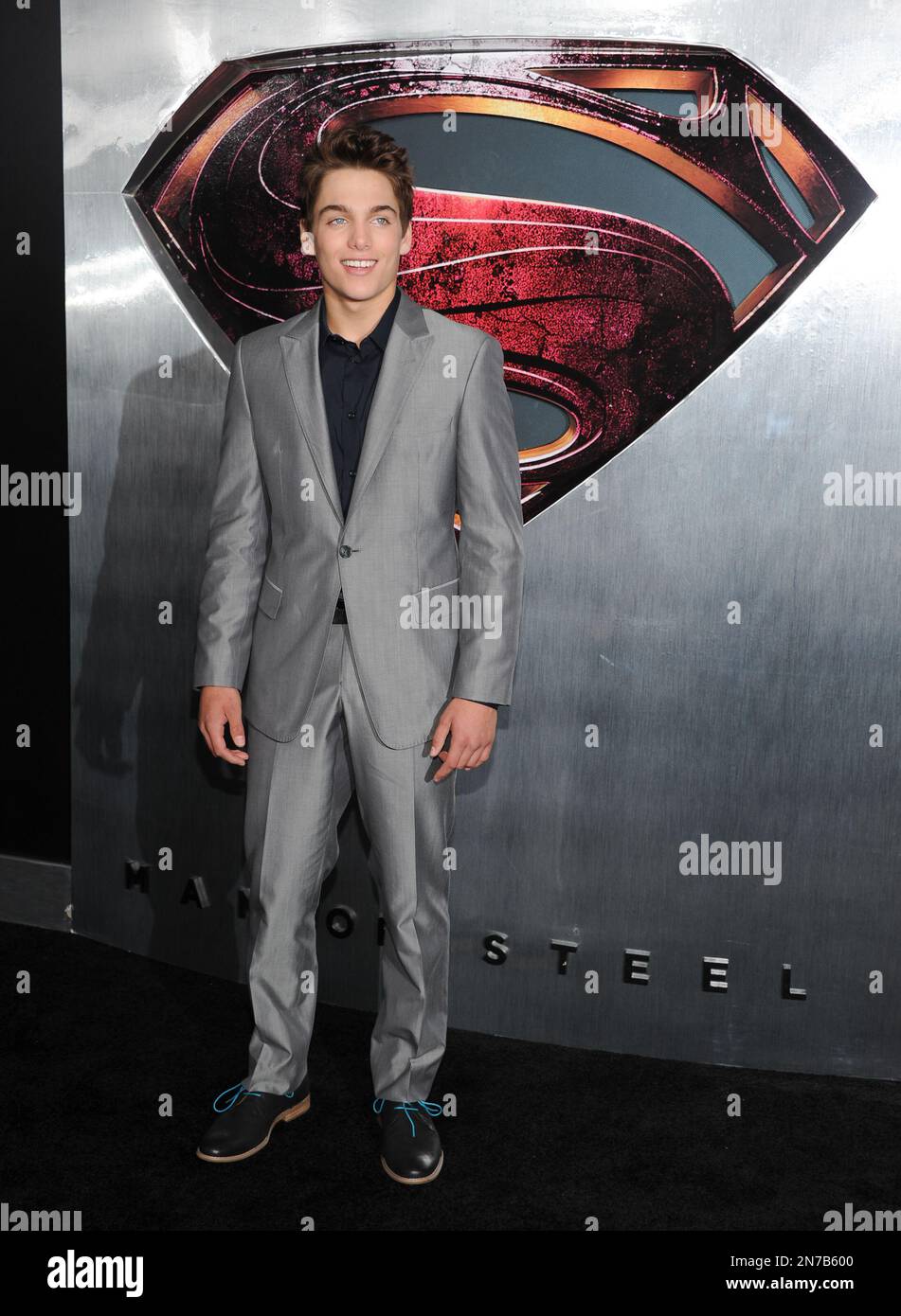 Actor Dylan Sprayberry attends the "Man Of Steel" world premiere at ...