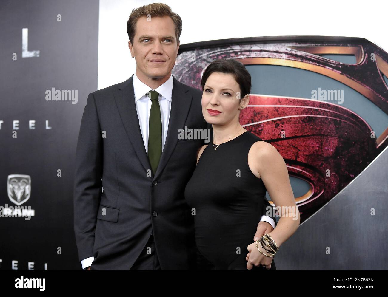 Actor Michael Shannon and actress Kate Arrington attend the "Man Of ...
