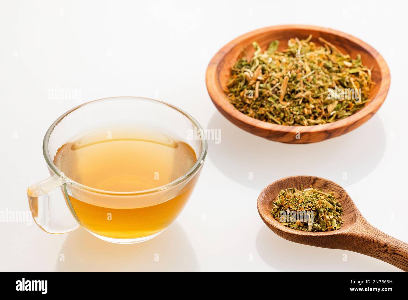 Medicinal epazote hot tea - Dysphania ambrosioides Stock Photo - Alamy