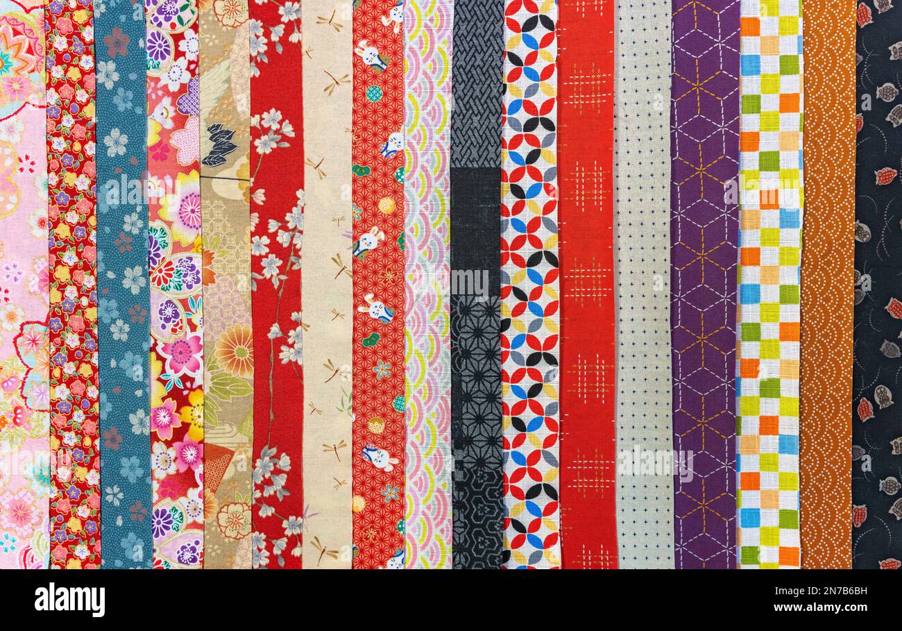 All kinds of colorful and vivid Japanese furoshiki cloths designs ...