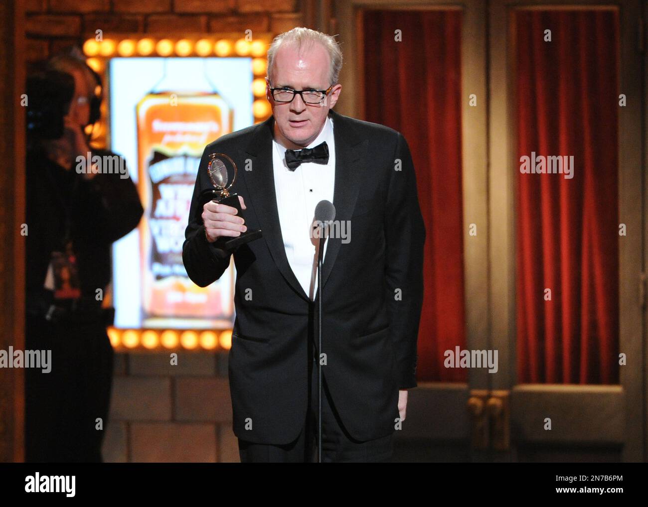 Tracy Letts Receives An Award At The 67th Annual Tony Awards On Sunday June 9 2013 In New