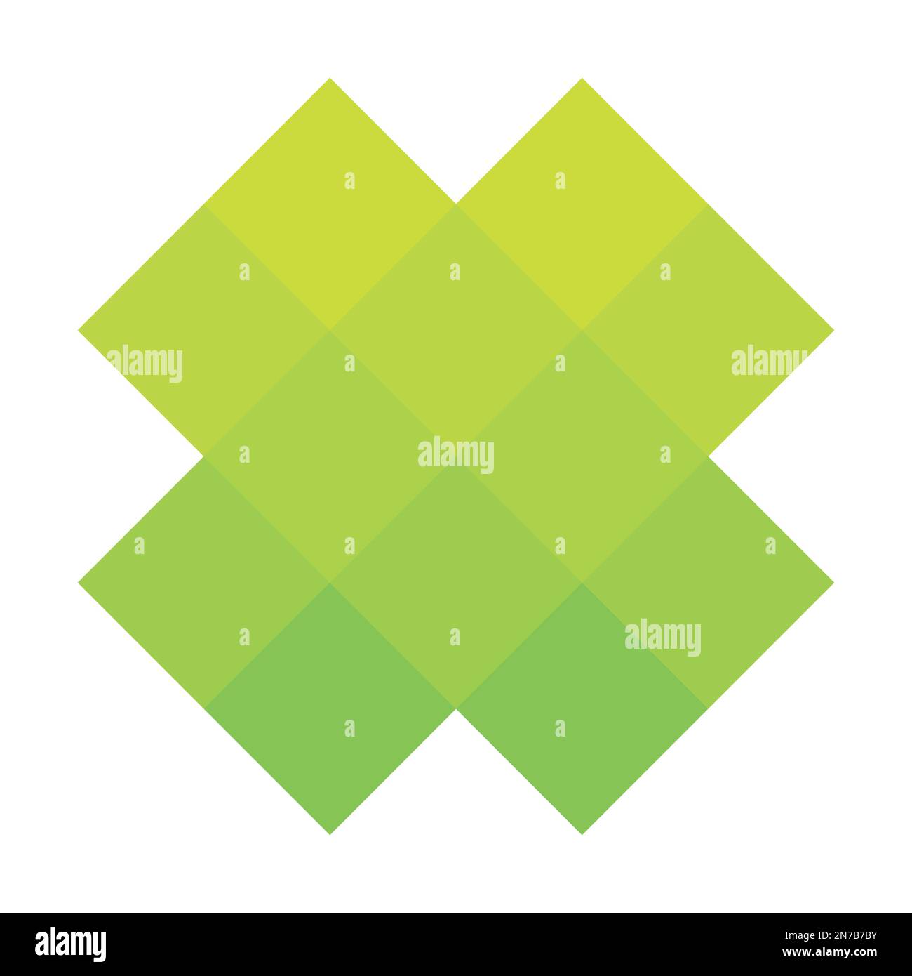 Green pixelized mosaic logo design element. Abstract shape of multiple ...