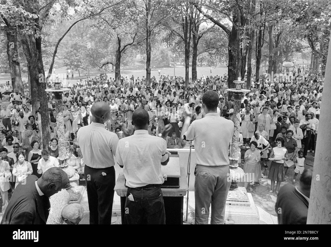 FILE - In this June 26, 1963 file photo, people on Boston's historic ...
