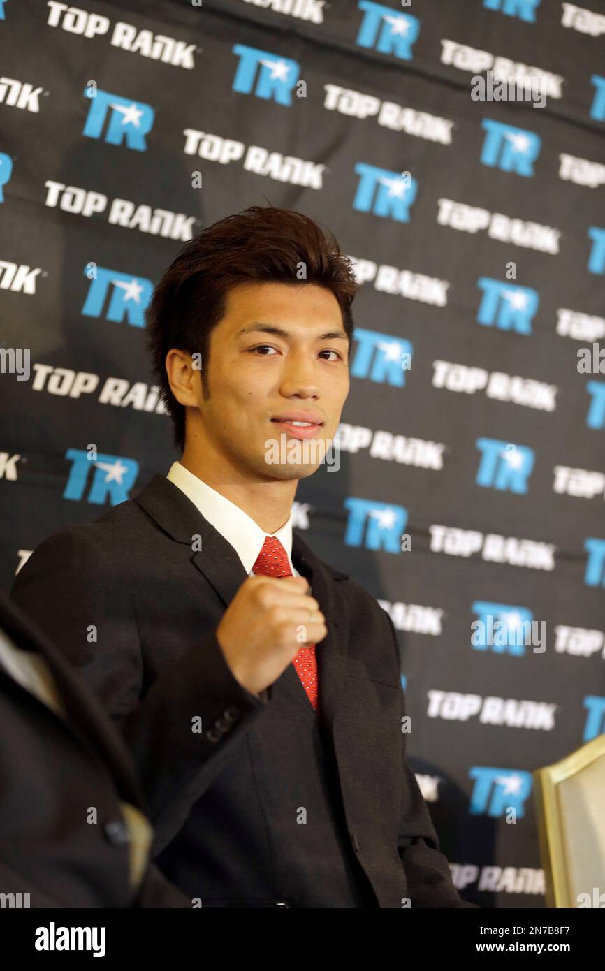 Ryota Murata, 2012 Japanese middleweight Olympic Gold Medalist, poses ...